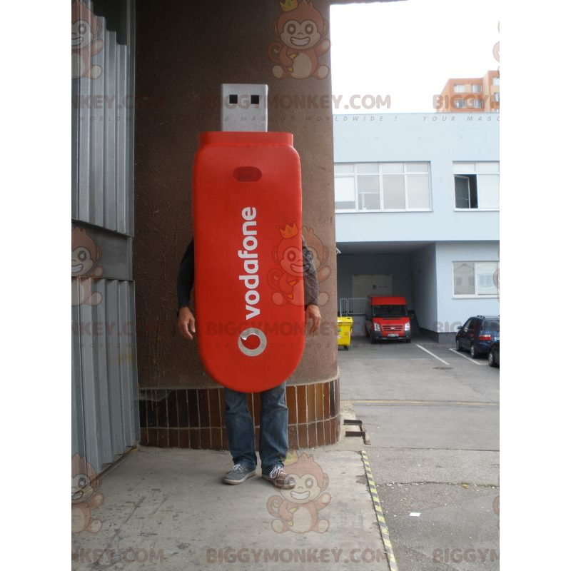 BIGGYMONKEY™ Giant Red USB Flash Drive Mascot Sizes L (175-180CM)