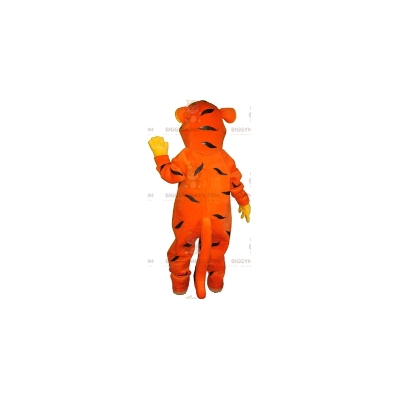Orange Yellow and Black Tiger BIGGYMONKEY™ Mascot
