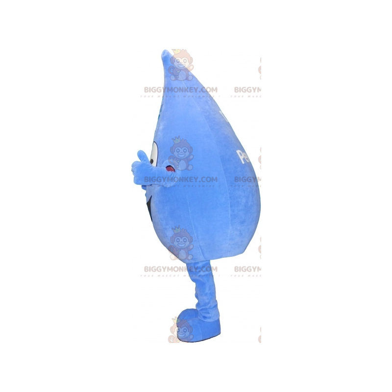 Giant smiling water drop BIGGYMONKEY™ mascot
