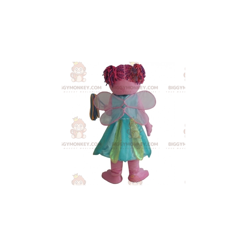 Smiling Pink Fairy BIGGYMONKEY™ Mascot Costume