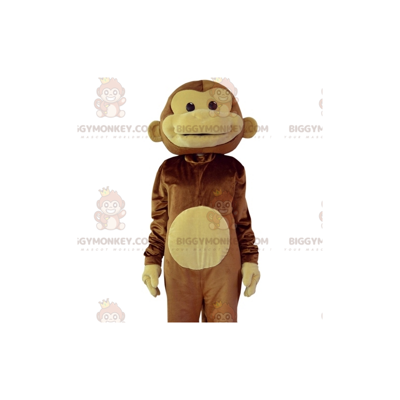 Brown and Tan Monkey BIGGYMONKEY™ Mascot Costume.