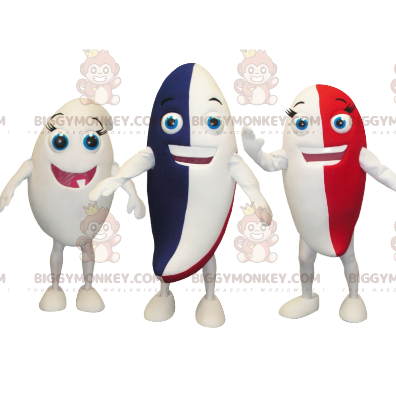 3 BIGGYMONKEY™s colorful toothpaste character