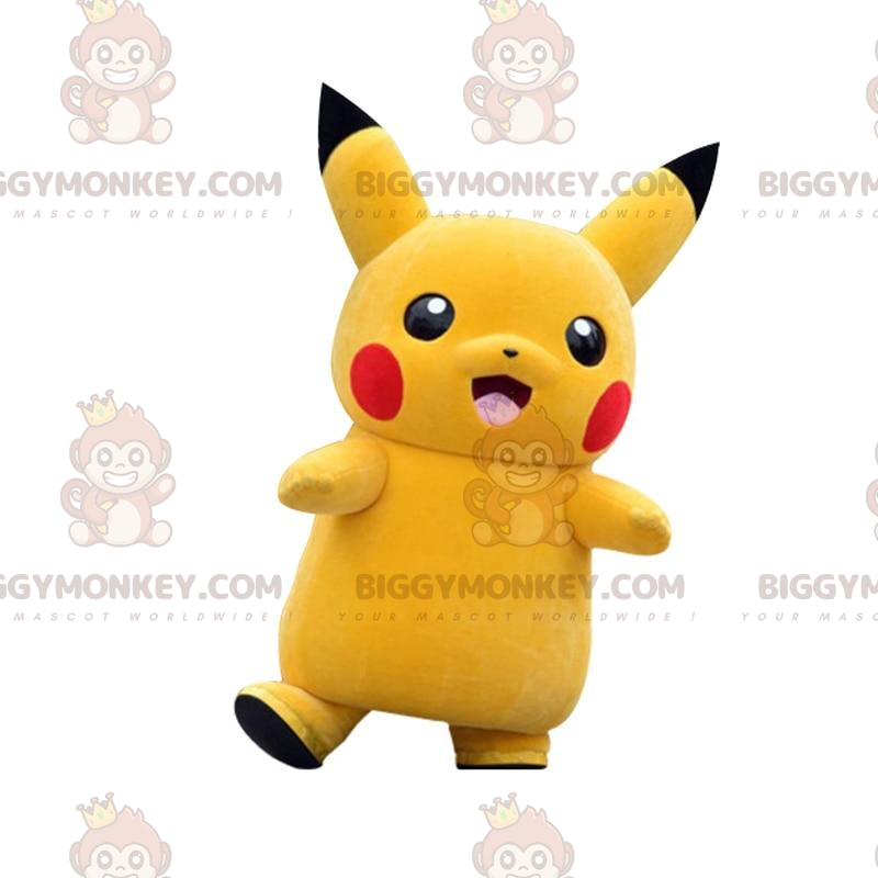 Traje de mascote BIGGYMONKEY™ de Pikachu, o Cortar L (175-180CM)