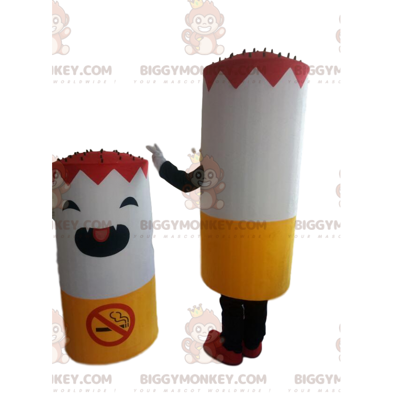 Giant Cigarette BIGGYMONKEY™ Mascot Costume With Sizes L (175-180CM)
