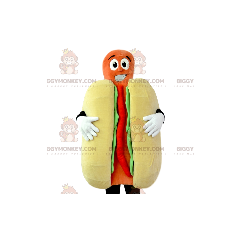 BIGGYMONKEY™ Hot Dog Ketchup and Mustard Mascot