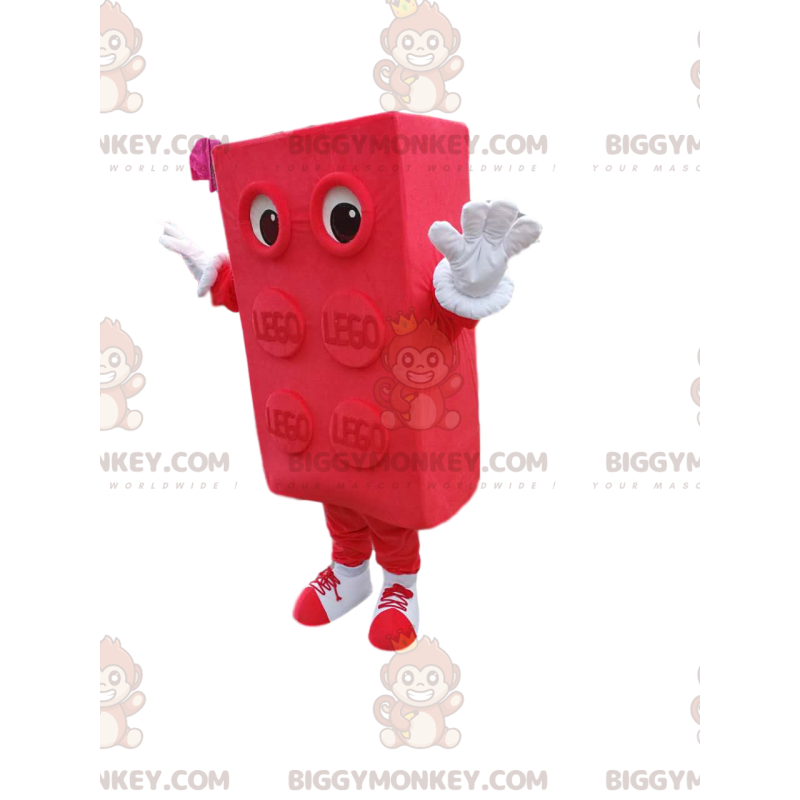 Red LEGO Piece BIGGYMONKEY™ Mascot Costume. Lego Sizes L (175-180CM)