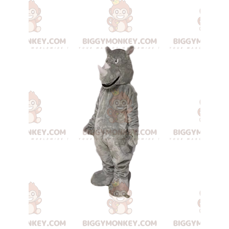 BIGGYMONKEY™ Gray Rhinoceros Mascot Costume.