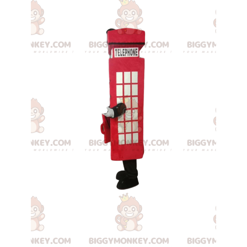 Red Phone Booth BIGGYMONKEY™ Mascot Costume with