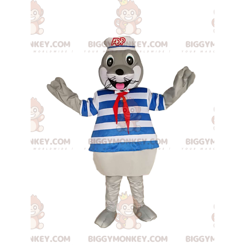 Whale Gray Dolphin BIGGYMONKEY™ Mascot Costume - Sizes L (175-180CM)