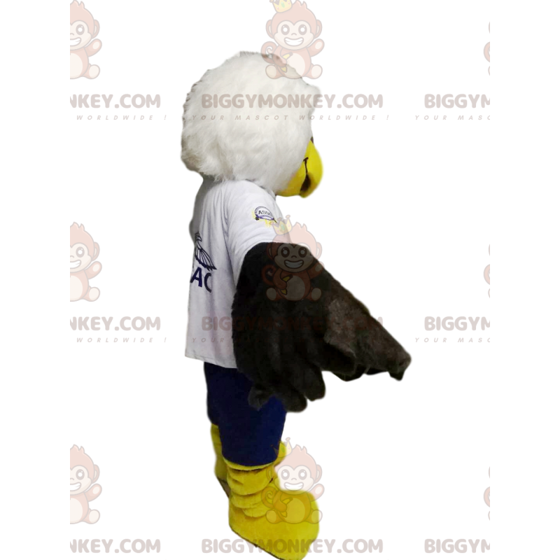 White and Black Golden Eagle BIGGYMONKEY™ Mascot