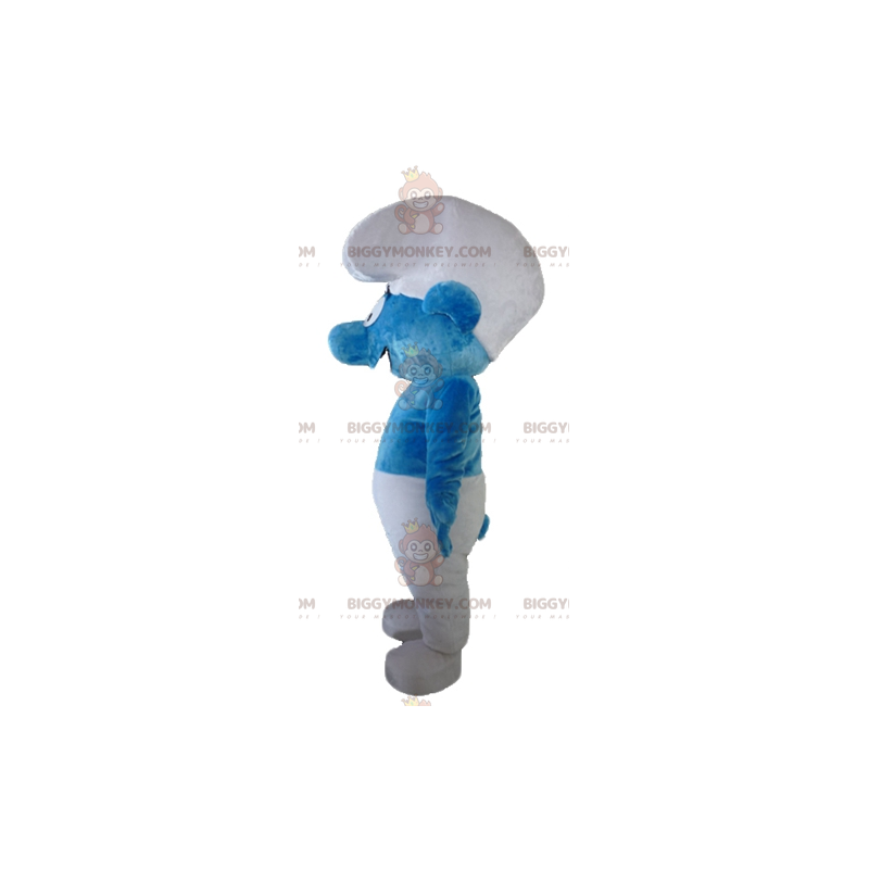 Cartoon Blue and White Smurf BIGGYMONKEY™ Mascot Sizes L (175-180CM)