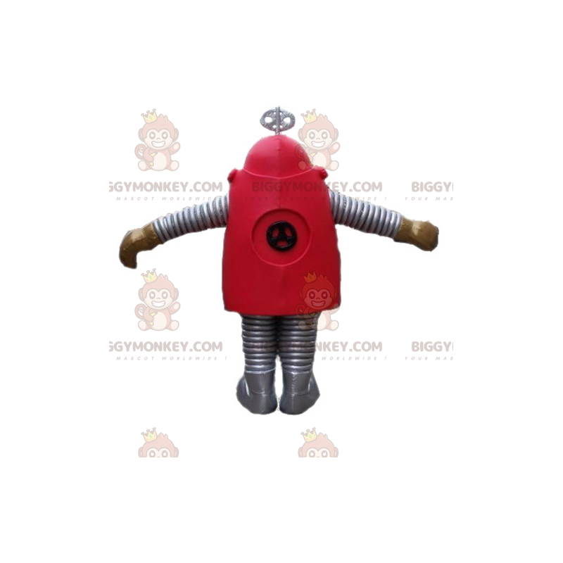 Cartoon Red and Gray Robot BIGGYMONKEY™ Mascot