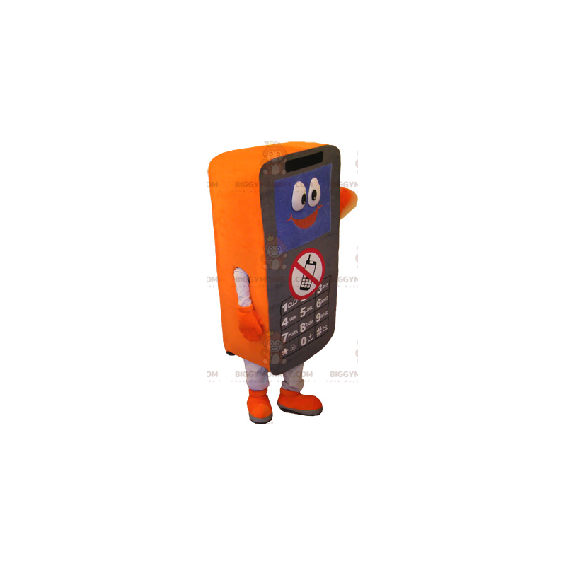 Black White Orange Cellphone BIGGYMONKEY™ Mascot
